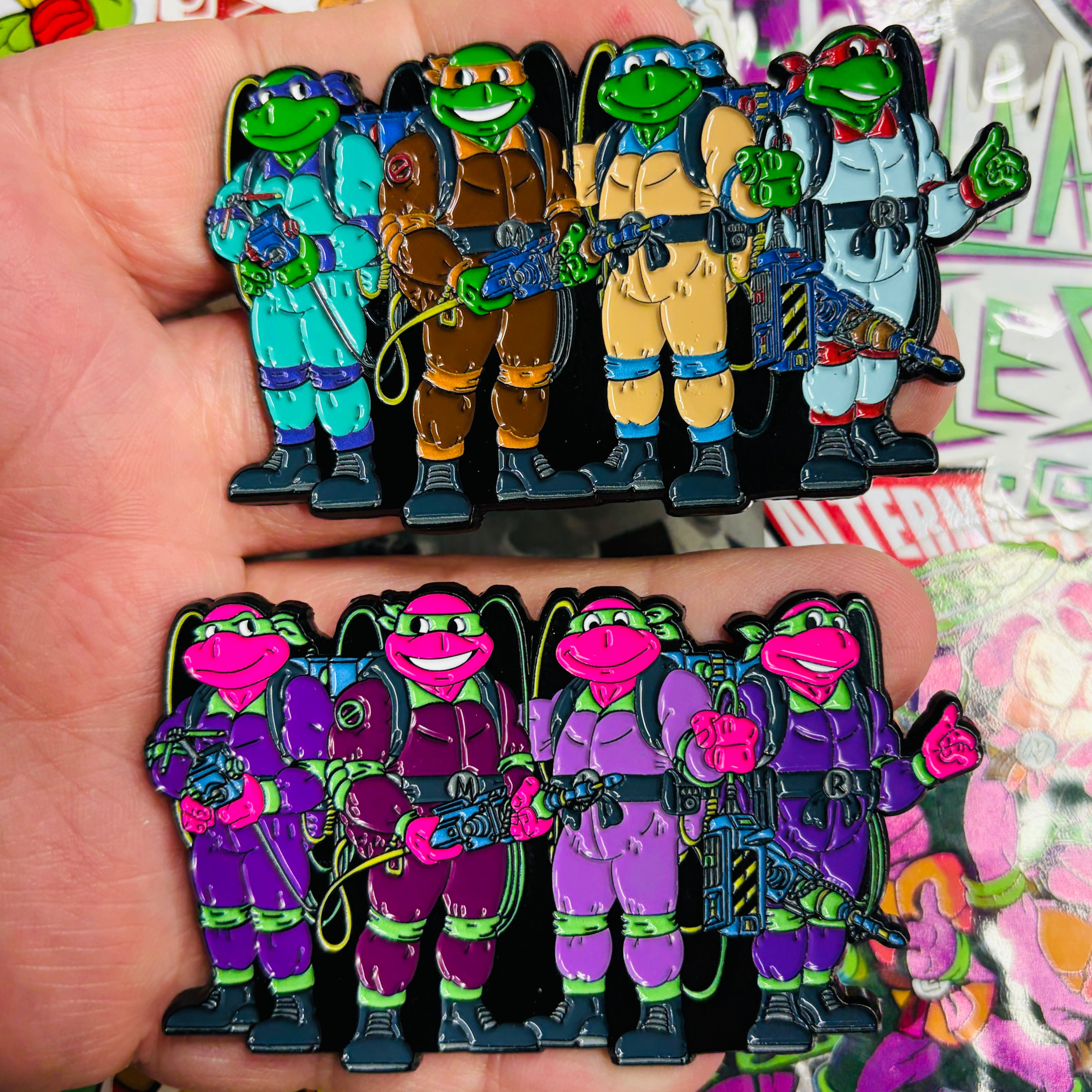 "Foot Clan Busters" 3" Soft Enamel Pins – NinjaToitles